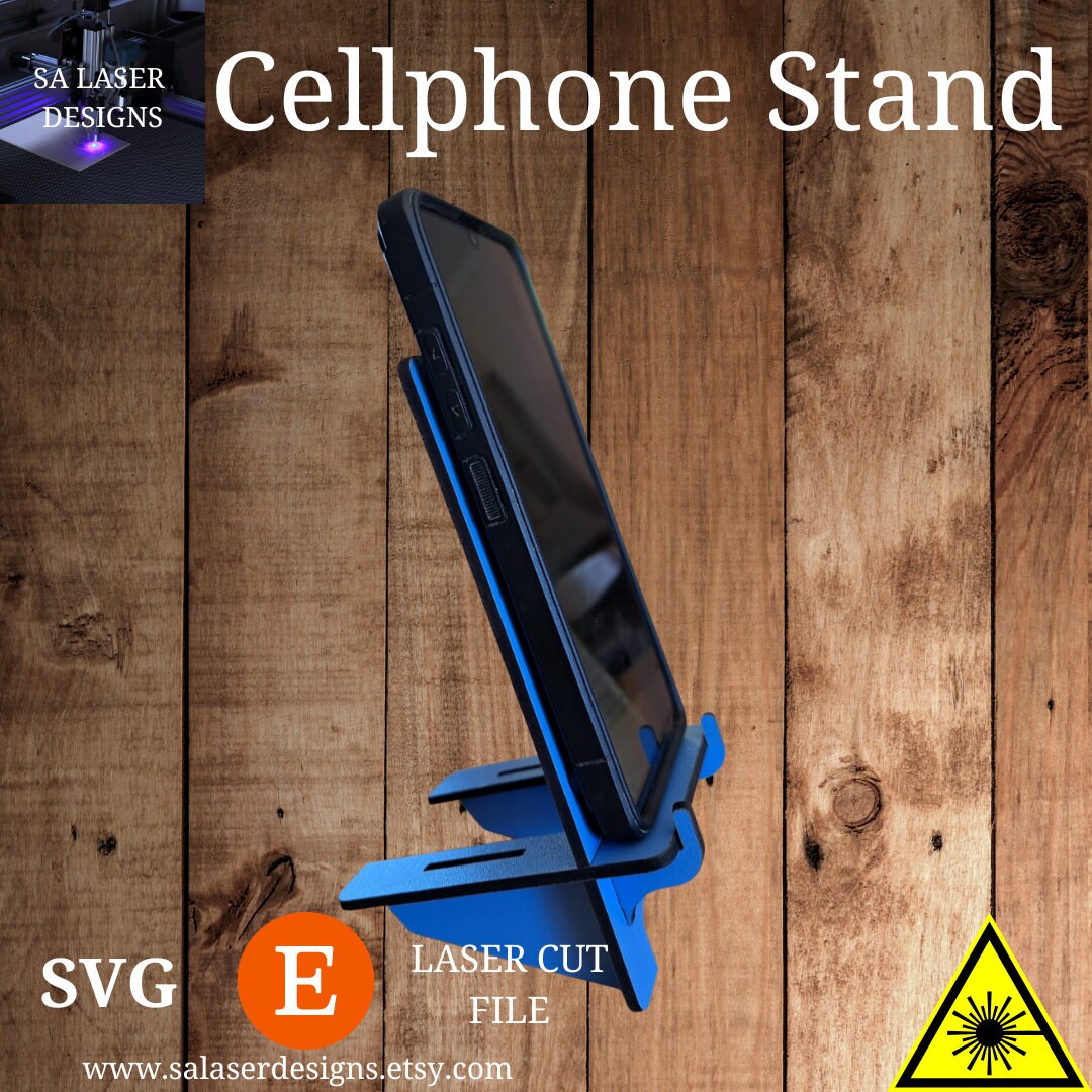 Cellphone Stand SVG 3mm MDF Laser Geometric Engrave and Cut Patterns ...