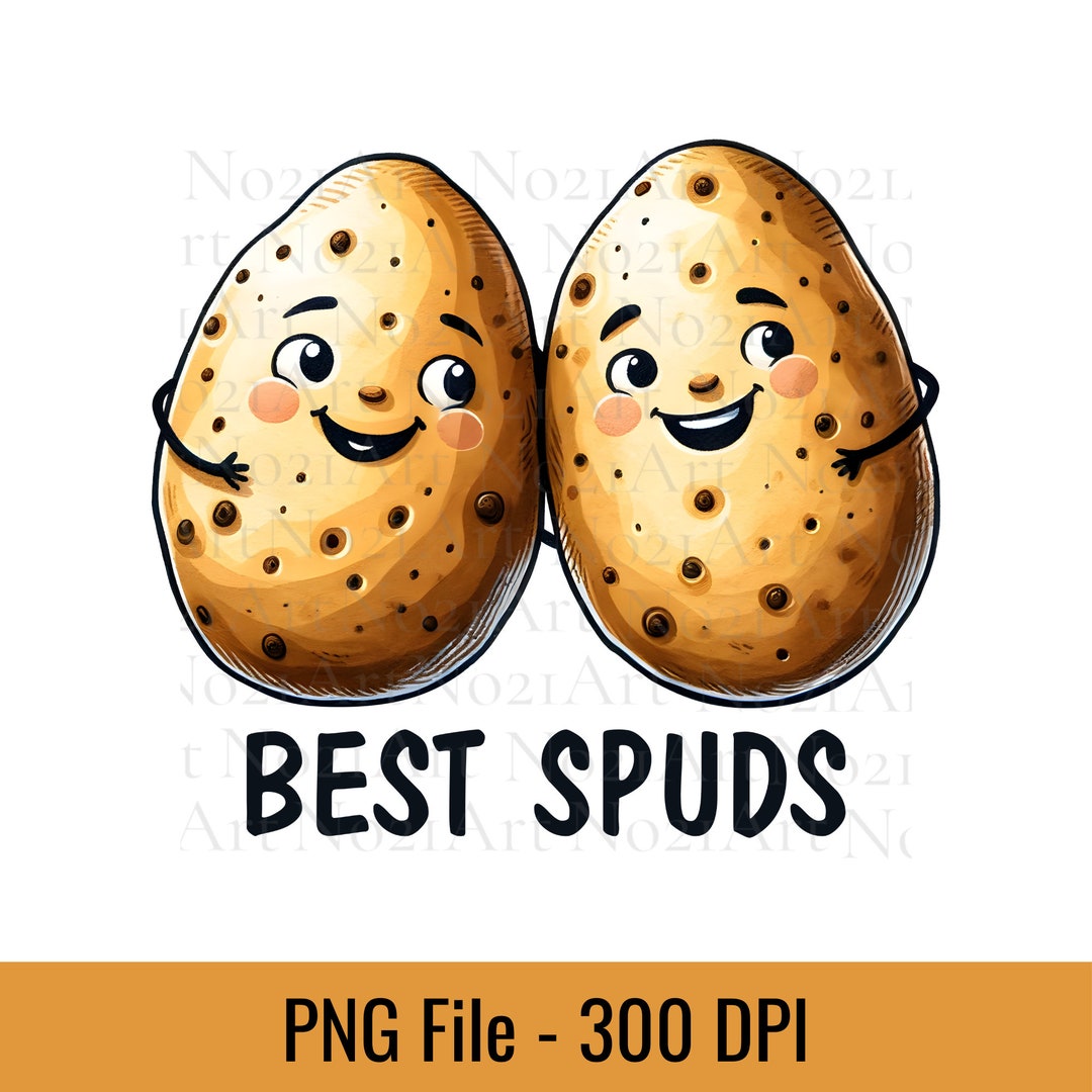 Buy Best Spuds PNG Potato Illustration for Apparel & DIY Creative Funny ...