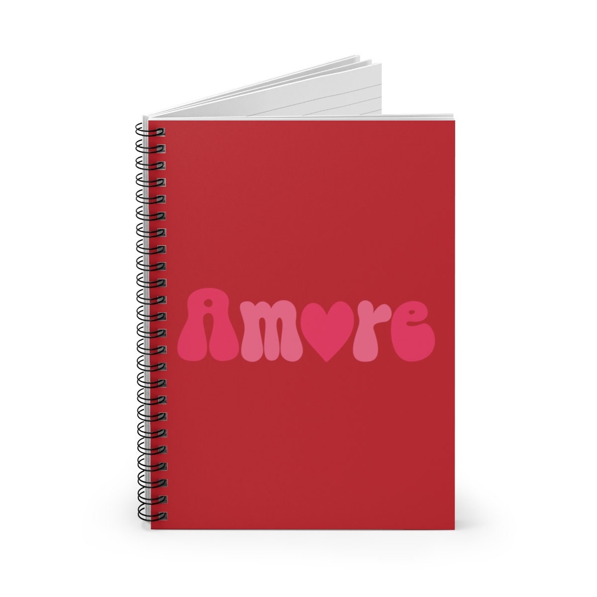 Valentine's Day Notebook Amore Spiral Notebook Journal Ruled Line 118 ...