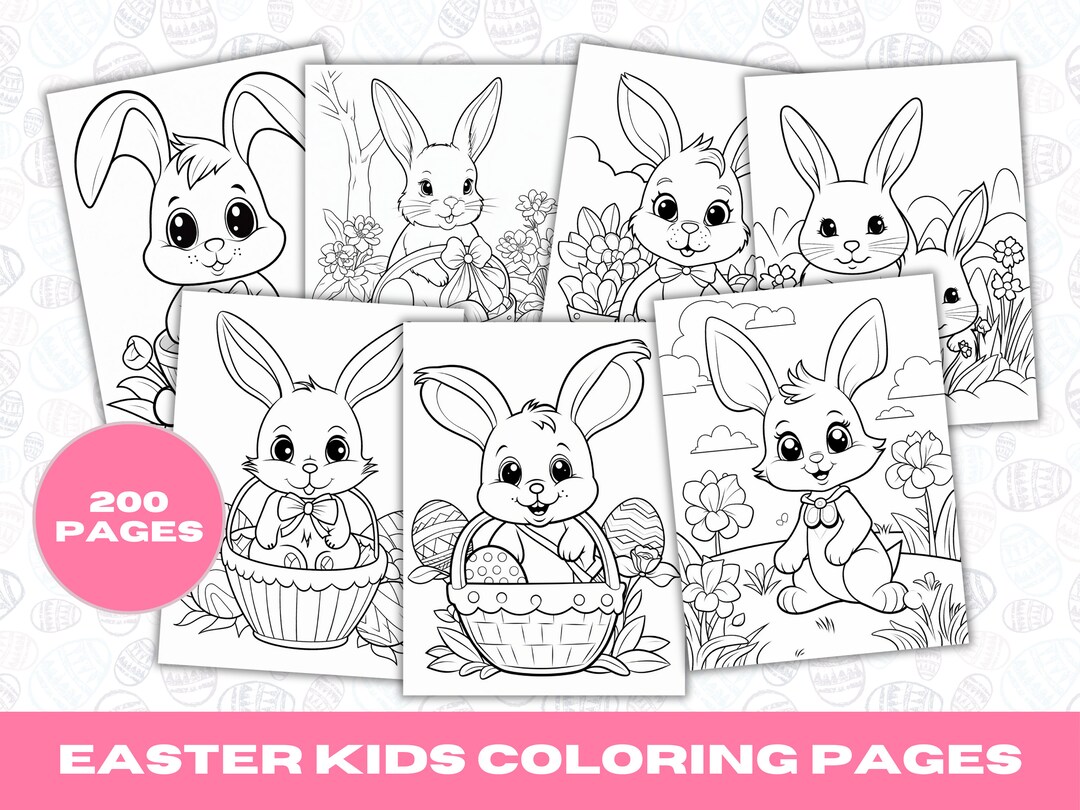 Easter Coloring Pages Bundle PNG Fun Activities for Kids Printable ...