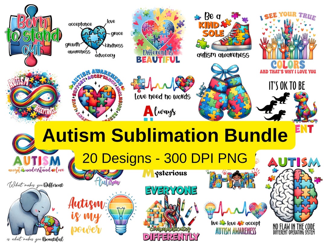 Autism Awareness Bundle, Autism Quotes, Autism Tshirt Design, Autism ...