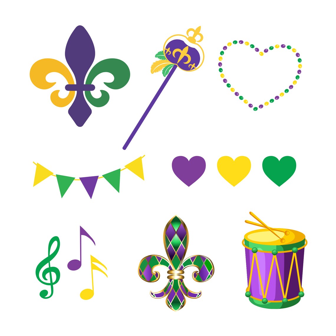 Mardi Gras SVG Bundle Clipart Mardi Gras Carnival PNG Cut File ...