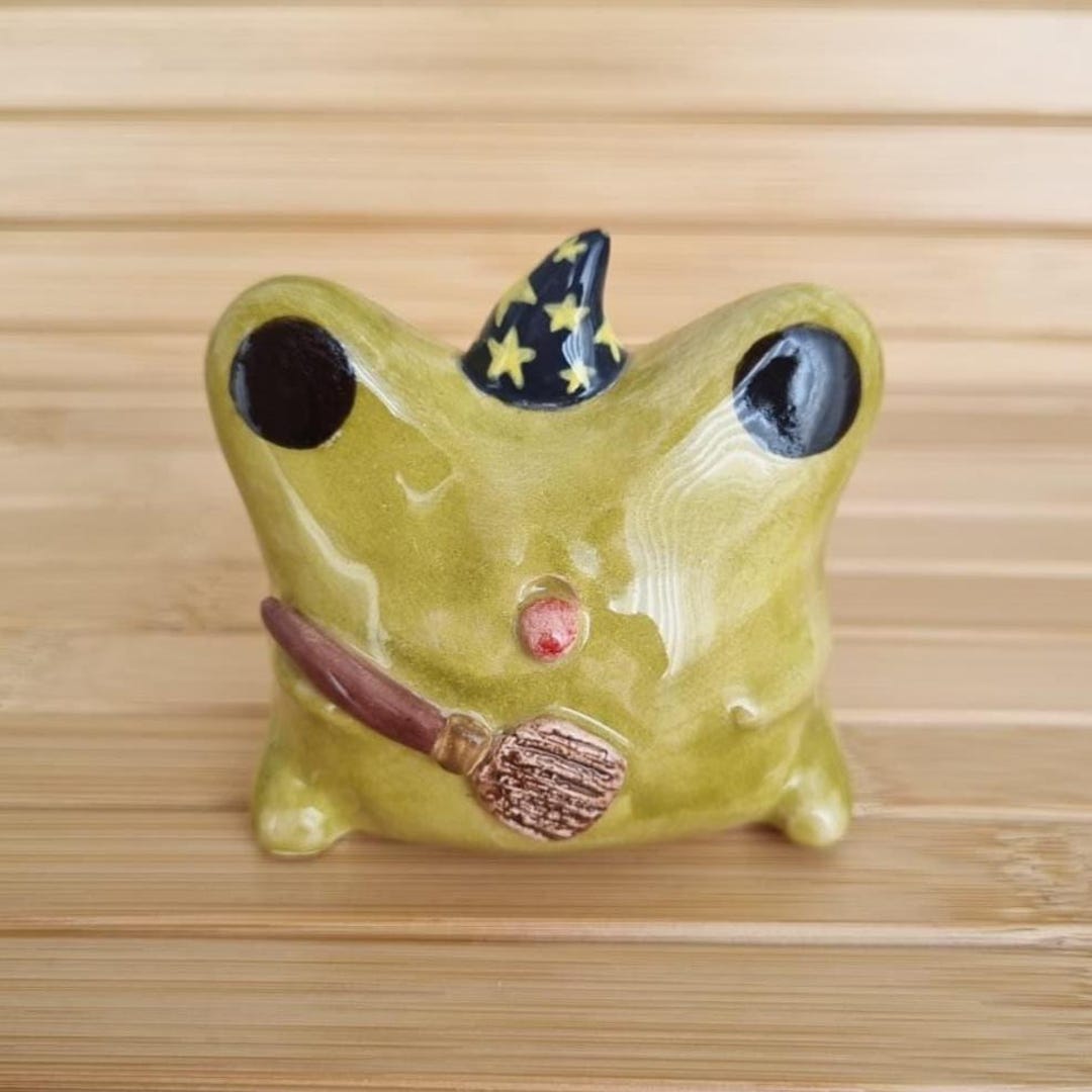 Ceramic Halloween Frog Figurine: Spooky Gothic Home Decor - Etsy