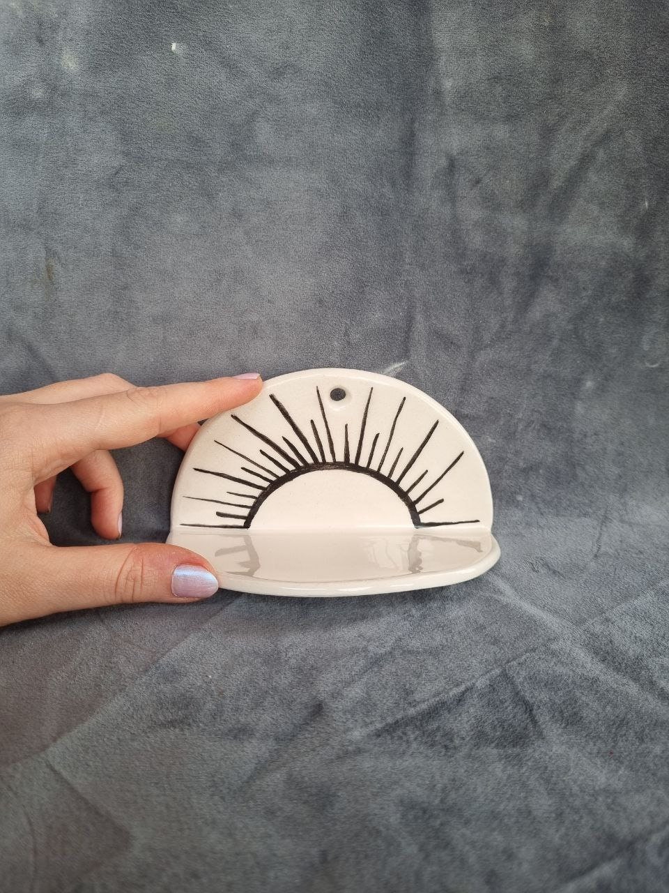 Ra Wall Shelf, Handmade Ceramic Wall Shelf, Candle Holder Wall Hanging ...