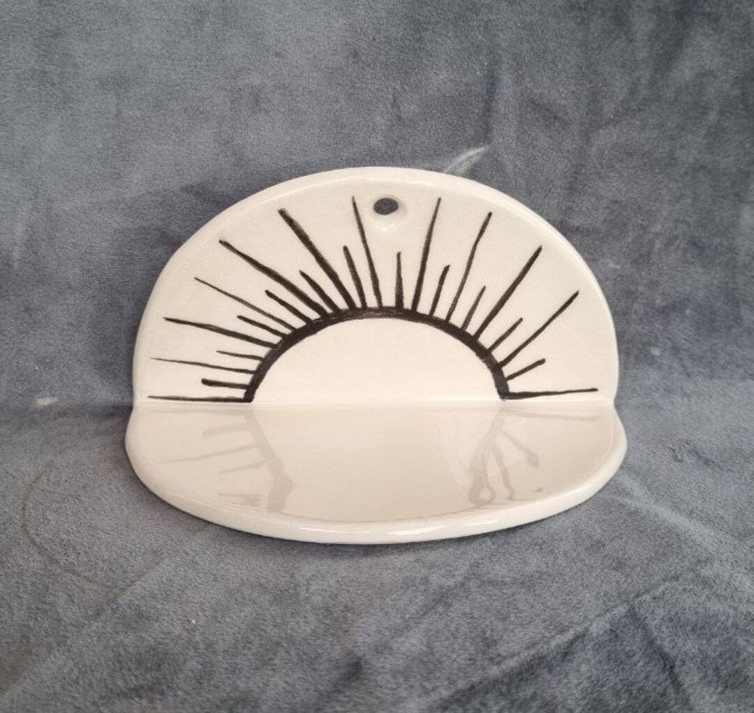 Ra Wall Shelf, Handmade Ceramic Wall Shelf, Candle Holder Wall Hanging ...