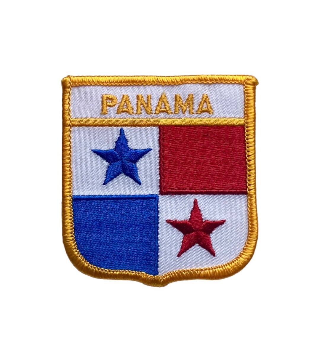 Flag of Panama Iron-on Embroidered PATCH BADGE 6.4x7.0cm - Etsy
