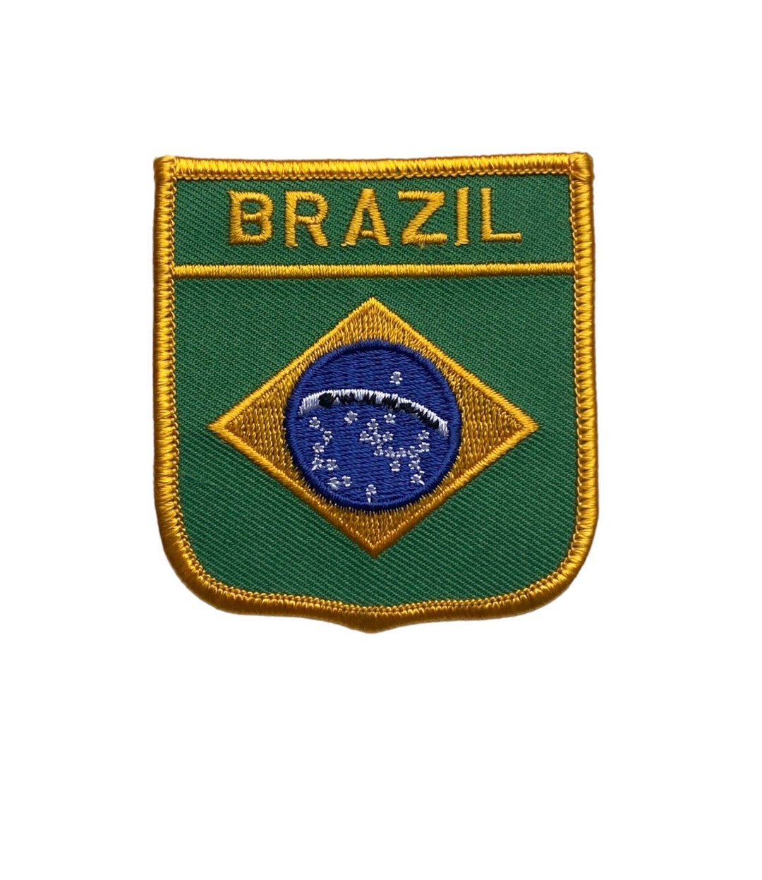 Flag of Brazil Iron-on Embroidered PATCH BADGE 6.4x7.0cm - Etsy