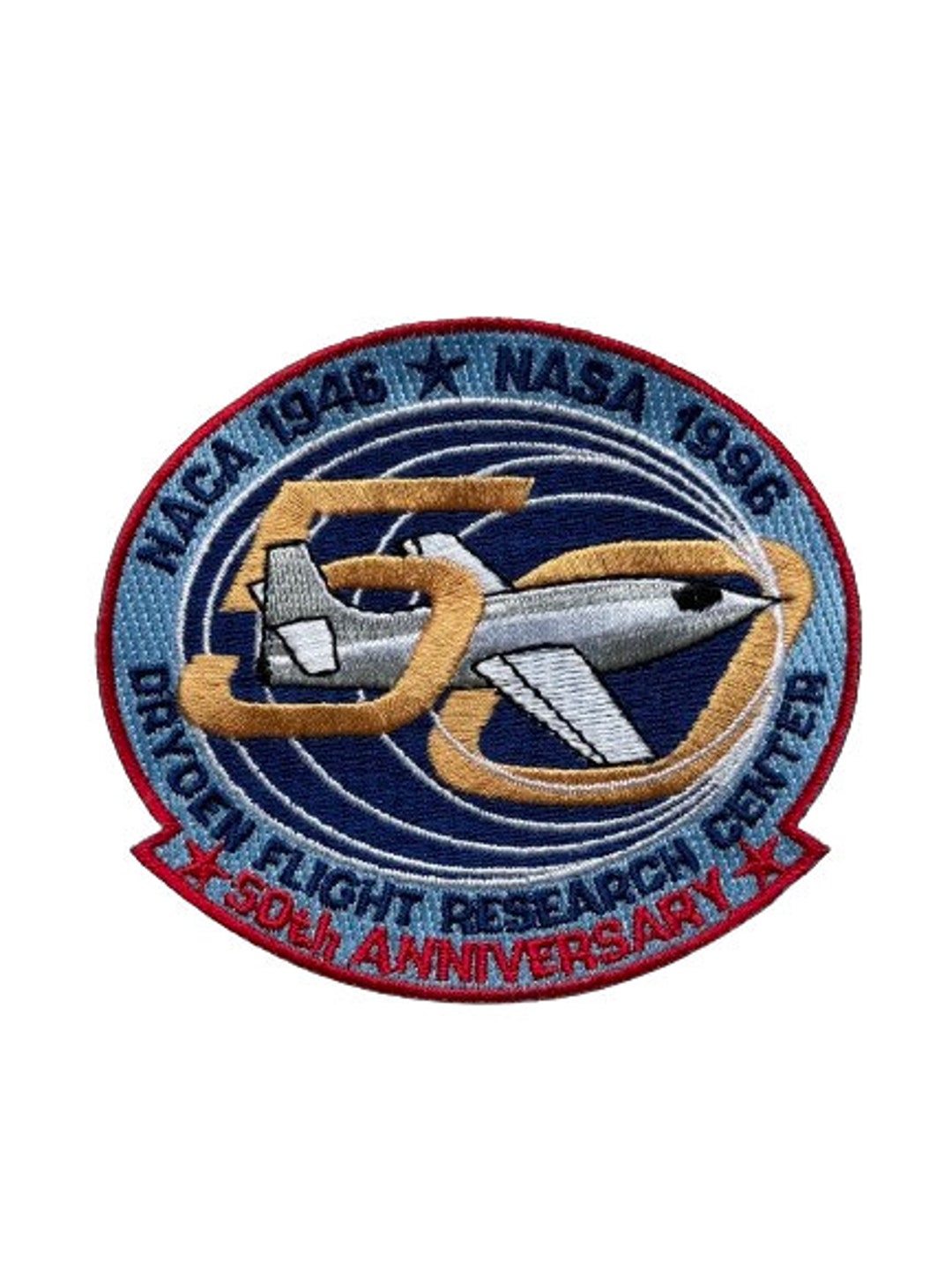 NACA 1946 NASA 1996 50th Anniversary Dryden Flight Research Center Sew ...