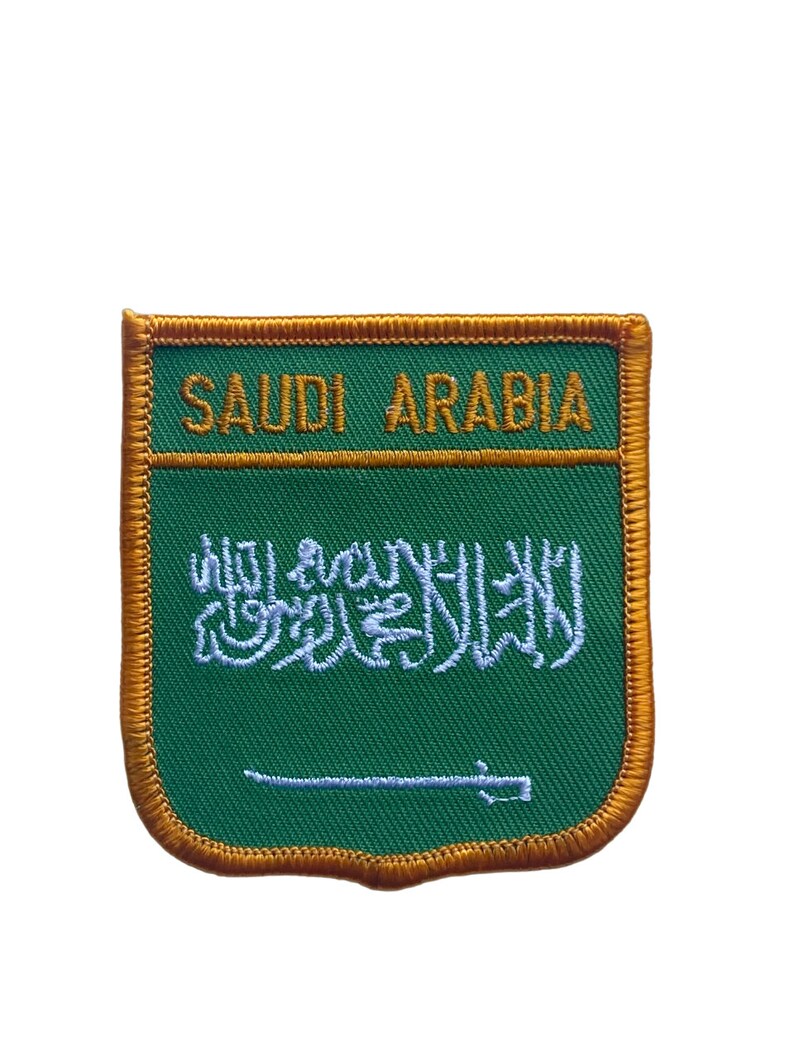 Flag of Saudi Arabia Iron-on Embroidered PATCH BADGE 6.4x7.0cm - Etsy