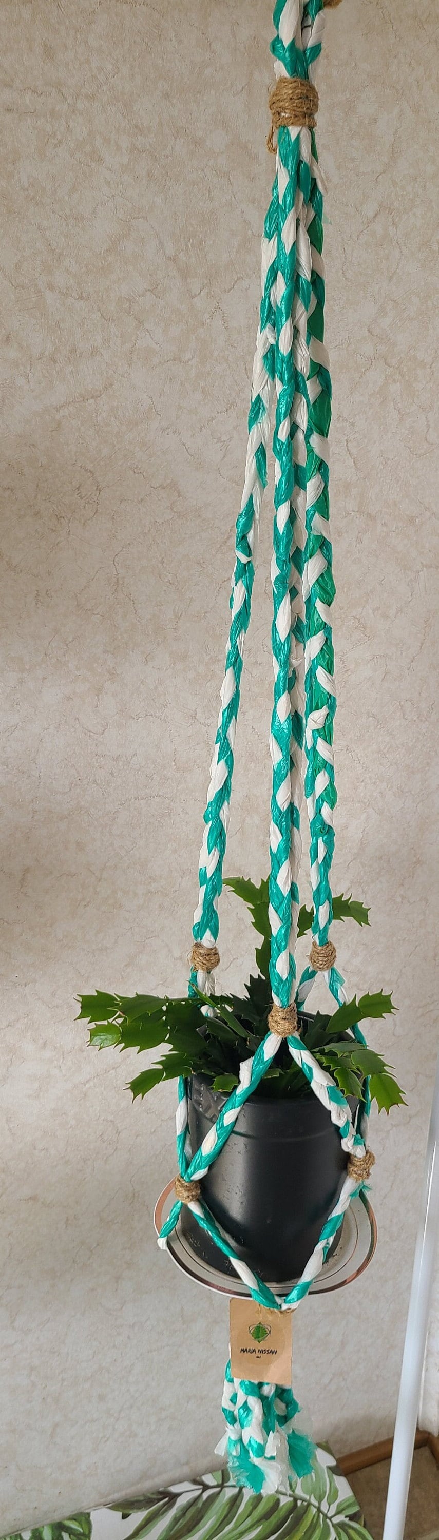 Upcycled Plastic Plant Hanger Macrame Large - Etsy