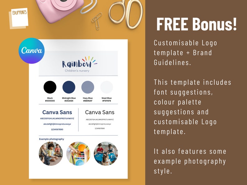 Blue Daycare Invoice Template | Receipt Template for Canva, Microsoft ...