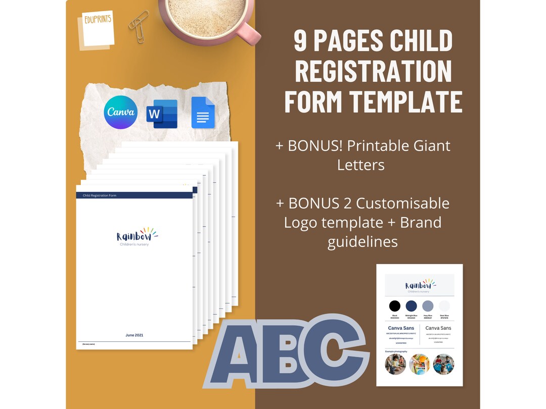 Enrolment Form | Childcare Registration Form | Daycare Registration ...