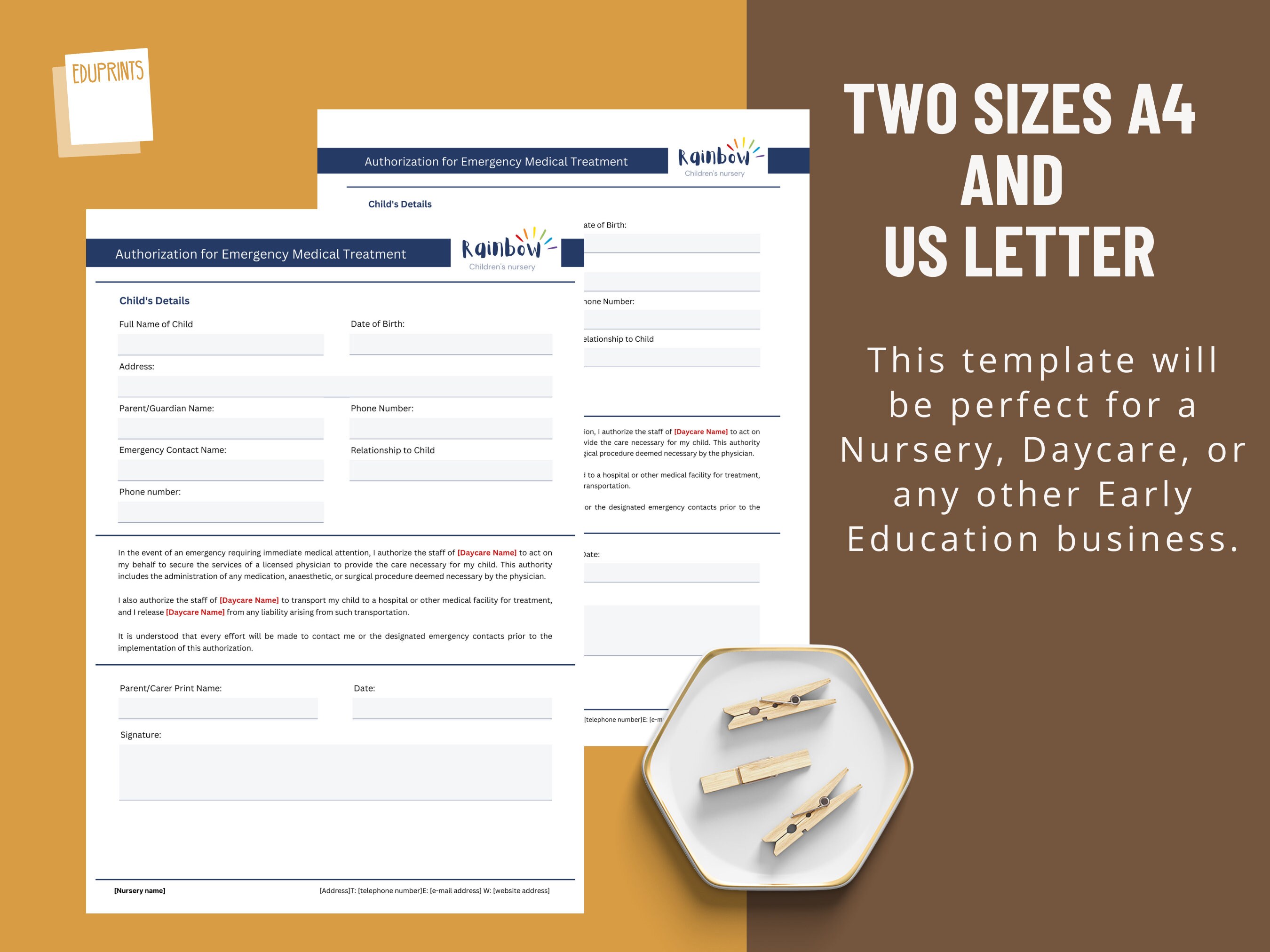 Editable Emergency Medical Treatment Consent Form | Canva Template ...