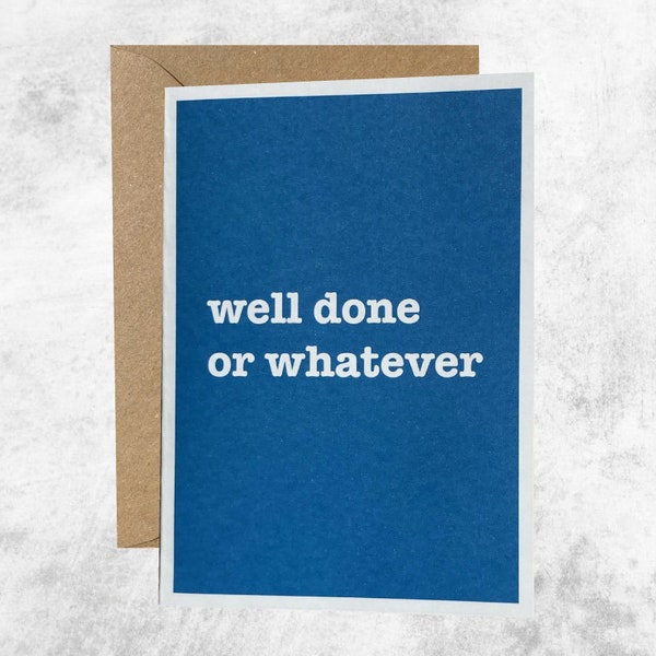 Funny Well Done Card - Etsy UK