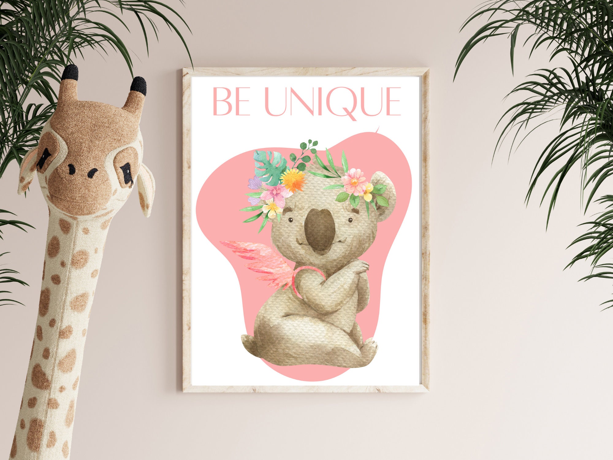 Safari Nursery Positive Affirmations Wall Art Prints I Baby Girl Safari ...