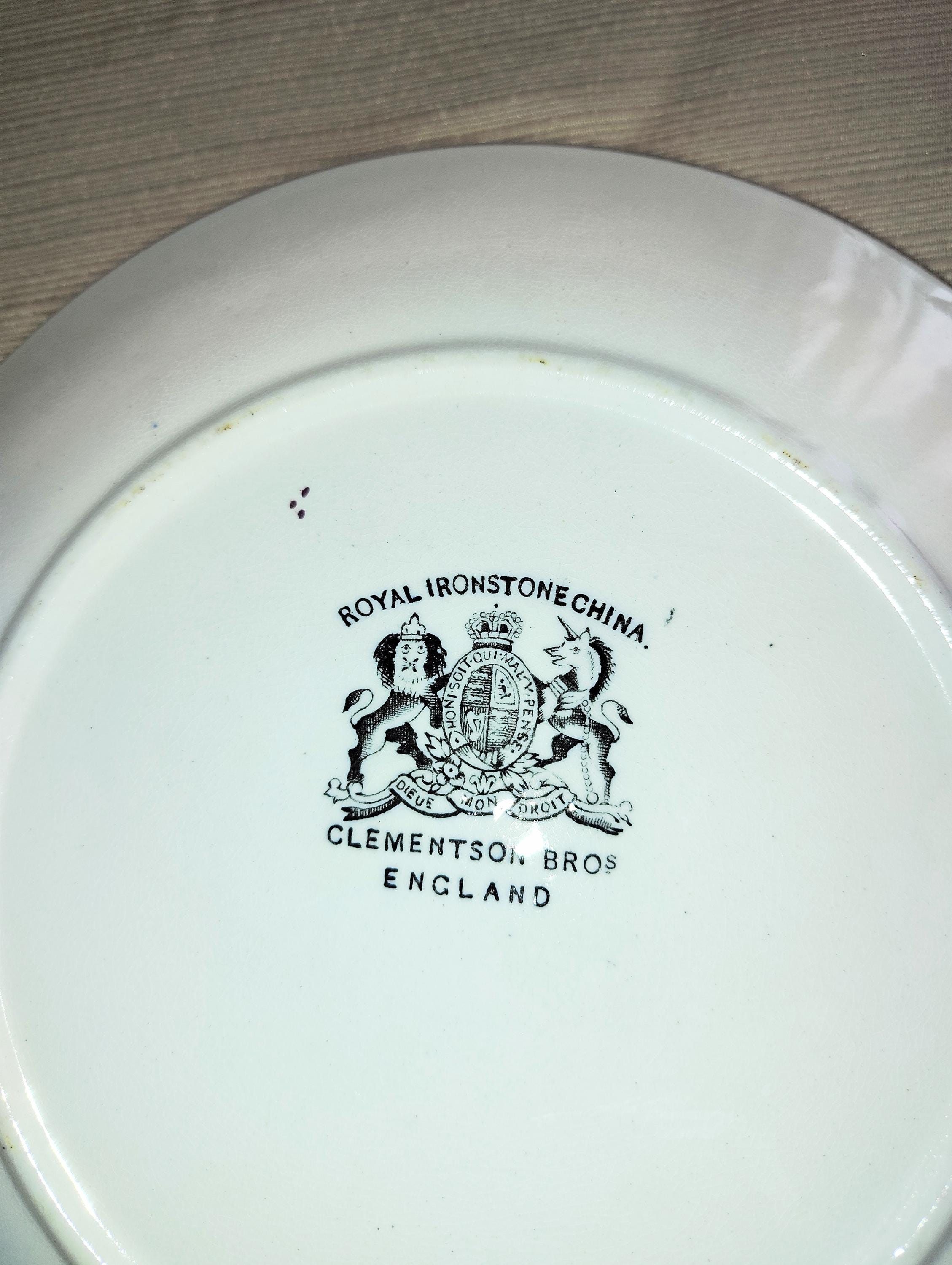 Antique 1860's Clementson Brothers, England Royal Ironstone Plates Set ...