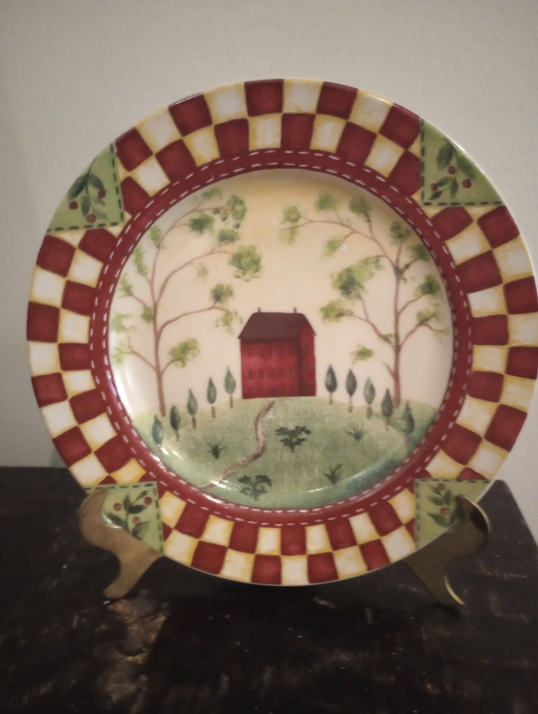 Country Home 8 Inch Dessert/salad Plates by Thomson Pottery . Set of 4 ...
