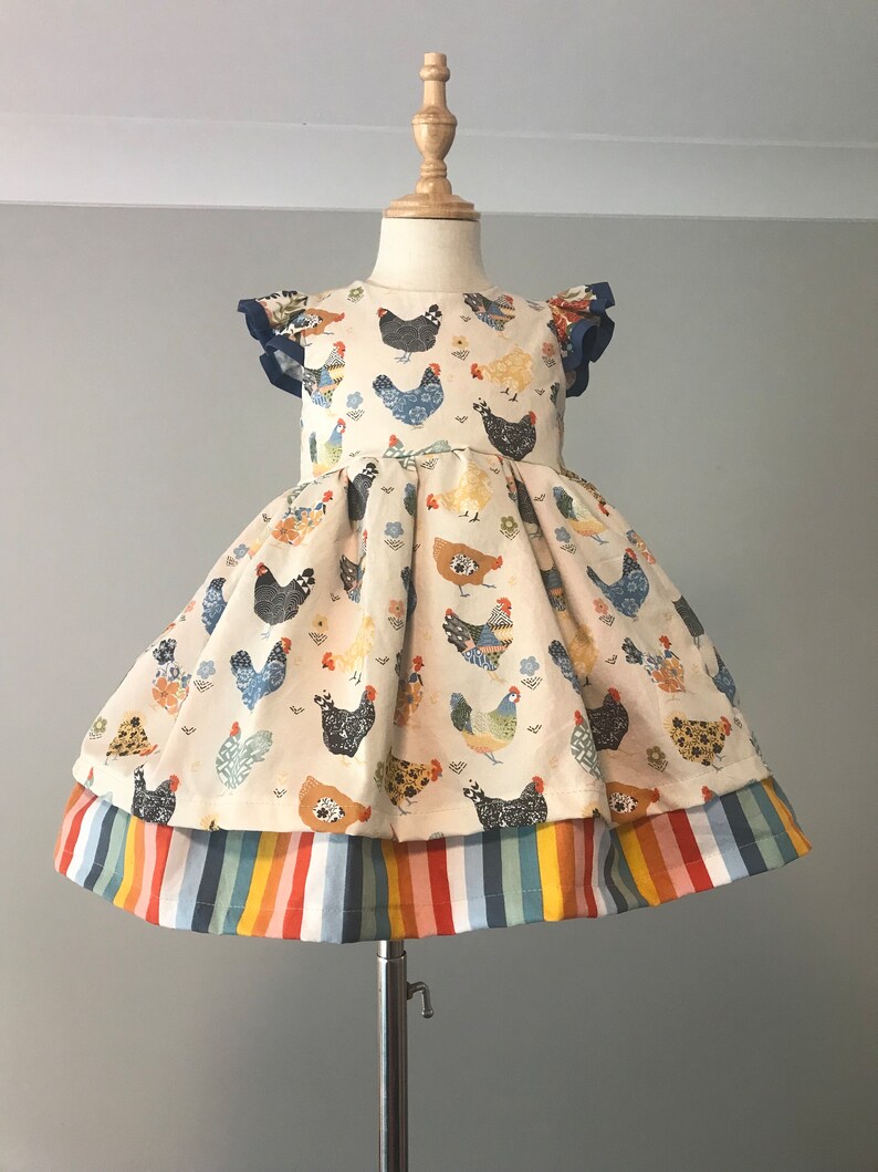 Handmade Girls Dress With Chickens for Special Occasion or Everyday ...