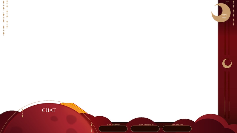 Blood Moon Stream Overlay | Vtuber Chatting + Gaming Scene | Themed ...