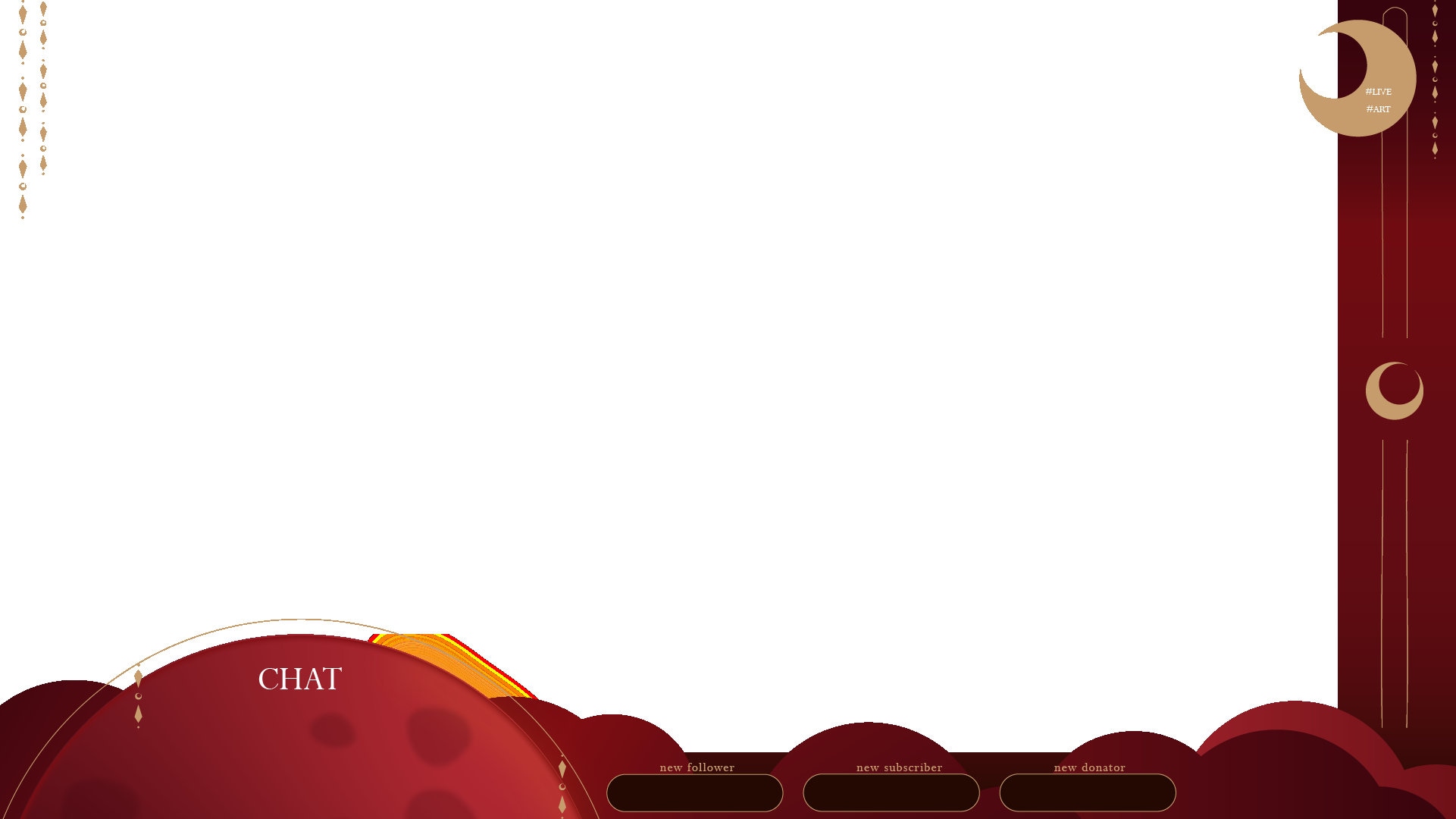 Blood Moon Stream Overlay | Vtuber Chatting + Gaming Scene | Themed ...