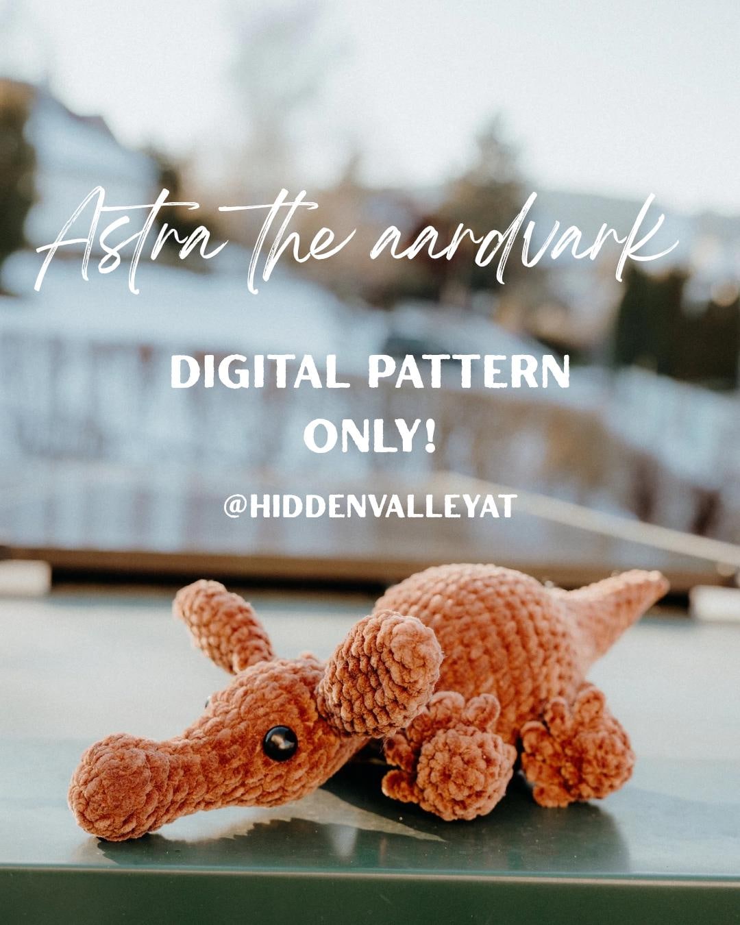 CROCHET PATTERN - Astra the Aardvark - Amigurumi - Animal- Antbear ...