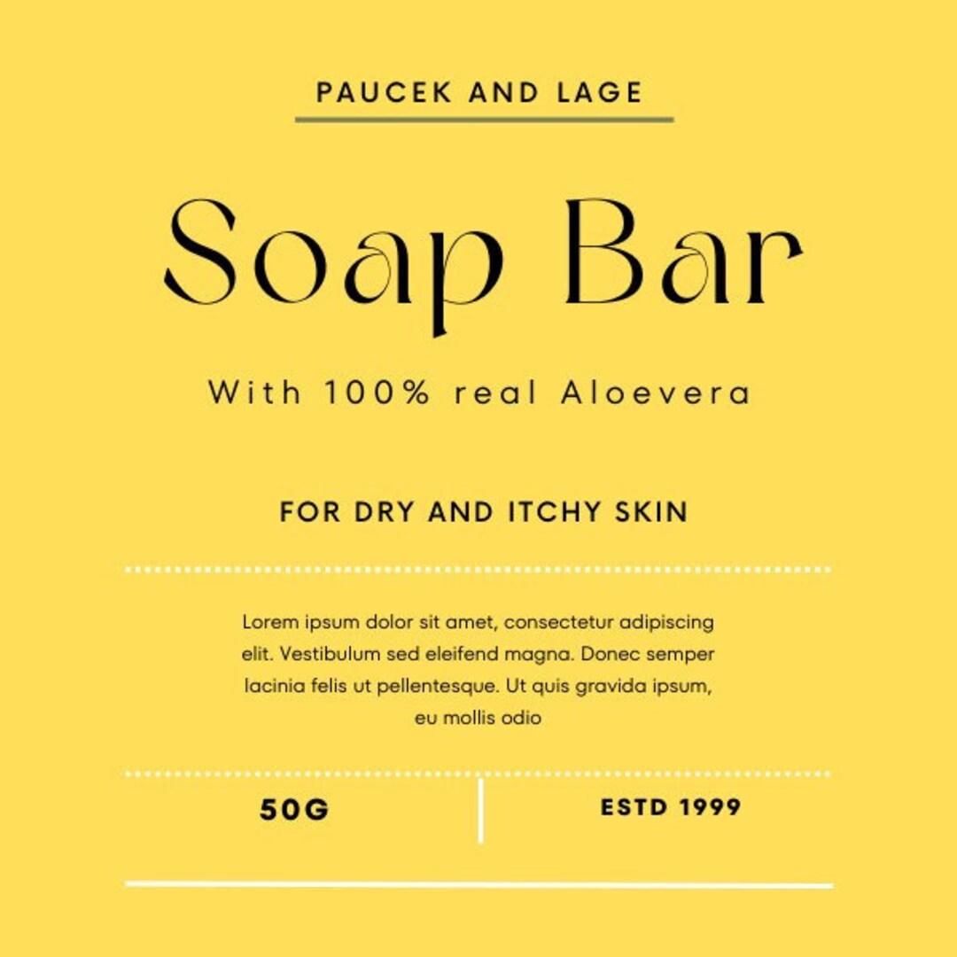 Editable Body Soap Label Template Body Soap Label Design Etsy