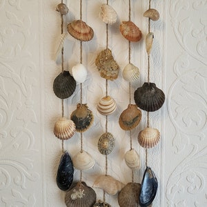 Shell Mobile Hanging Wall Art Beach Decor Handmade in North Wales - Etsy