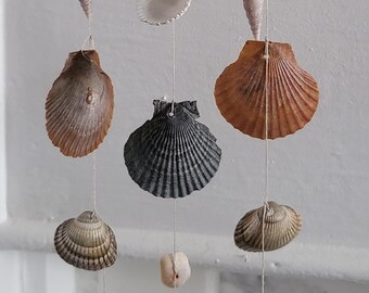 Shell Mobile Hanging Wall Art Beach Decor Handmade in North Wales - Etsy