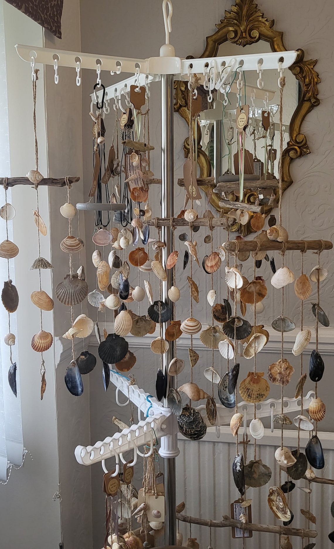Shell Mobile Hanging Wall Art Beach Decor Handmade in North Wales - Etsy