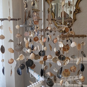 Shell Mobile Hanging Wall Art Beach Decor Handmade in North Wales - Etsy