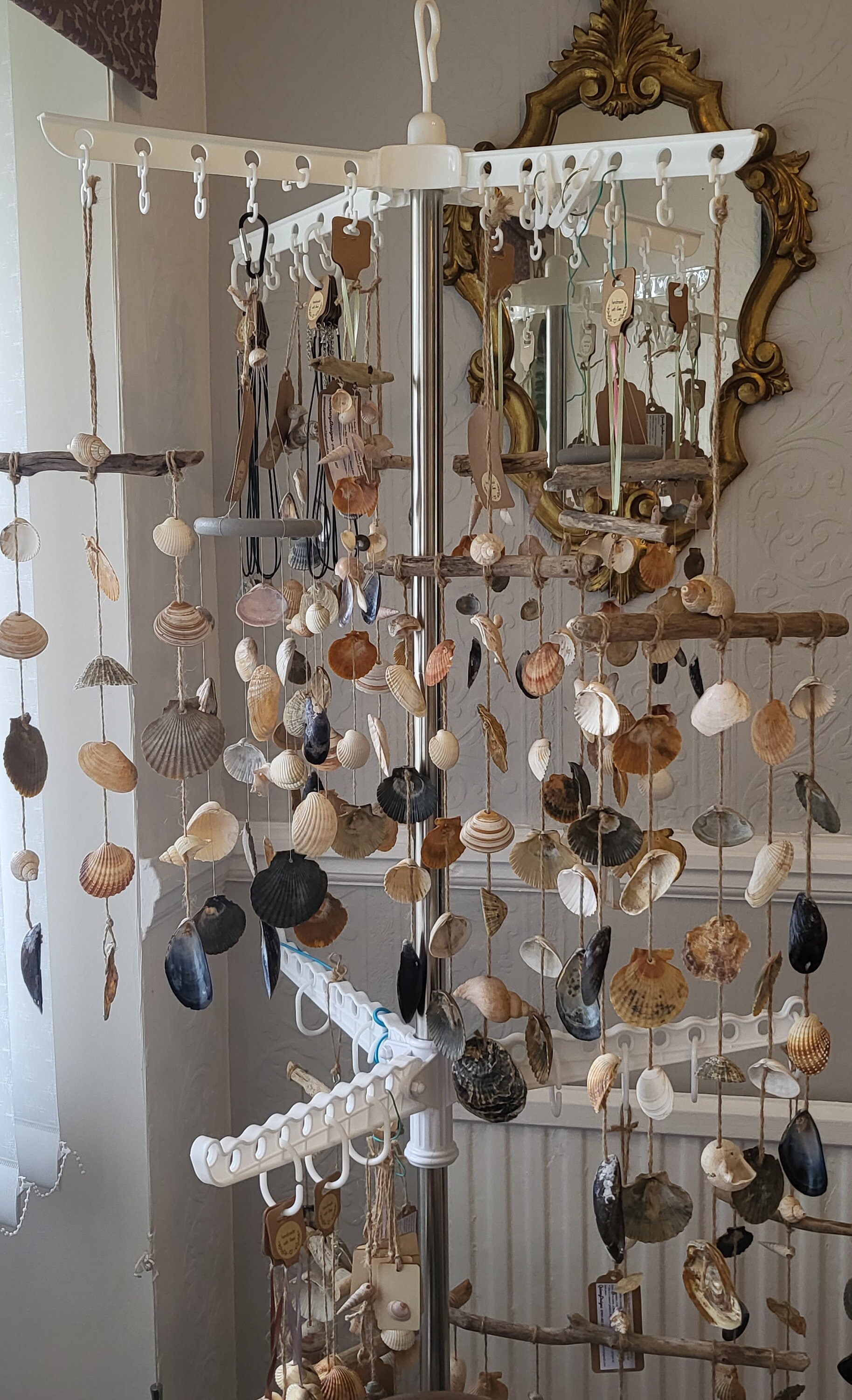 Shell Mobile Hanging Wall Art Beach Decor Handmade in North Wales - Etsy