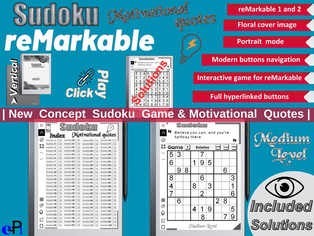 Sudoku Game Motivational Quotes |paper Tablet Remarkable| 100 ...