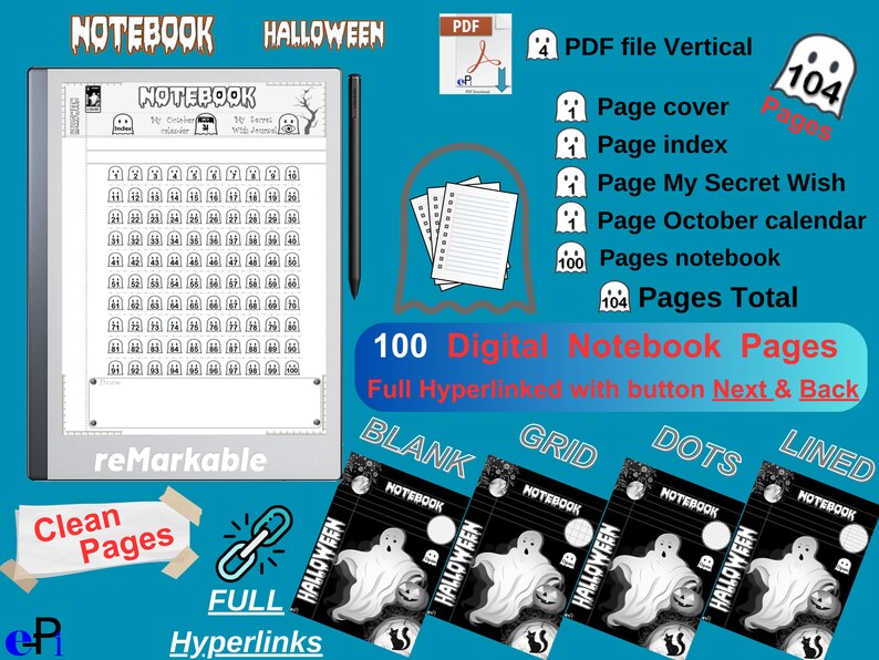 Remarkable Notebook|remarkable Templates|digital Notebook|lined ...