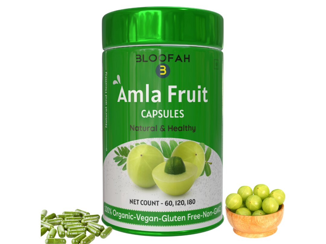 Amla Capsules 500mg 100% Pure Organic Amla Fruit Extract Powder ...