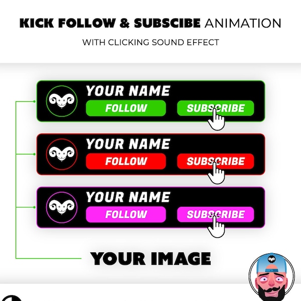 Twitch Follow Button - Etsy