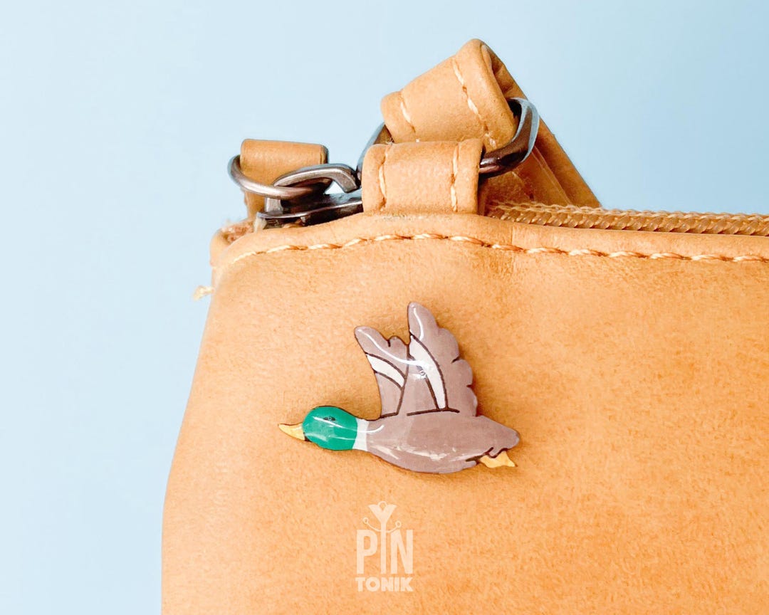 Mallard Duck Pin - Flying Bird Jewelry - Duck Hunter Wedding Gift ...