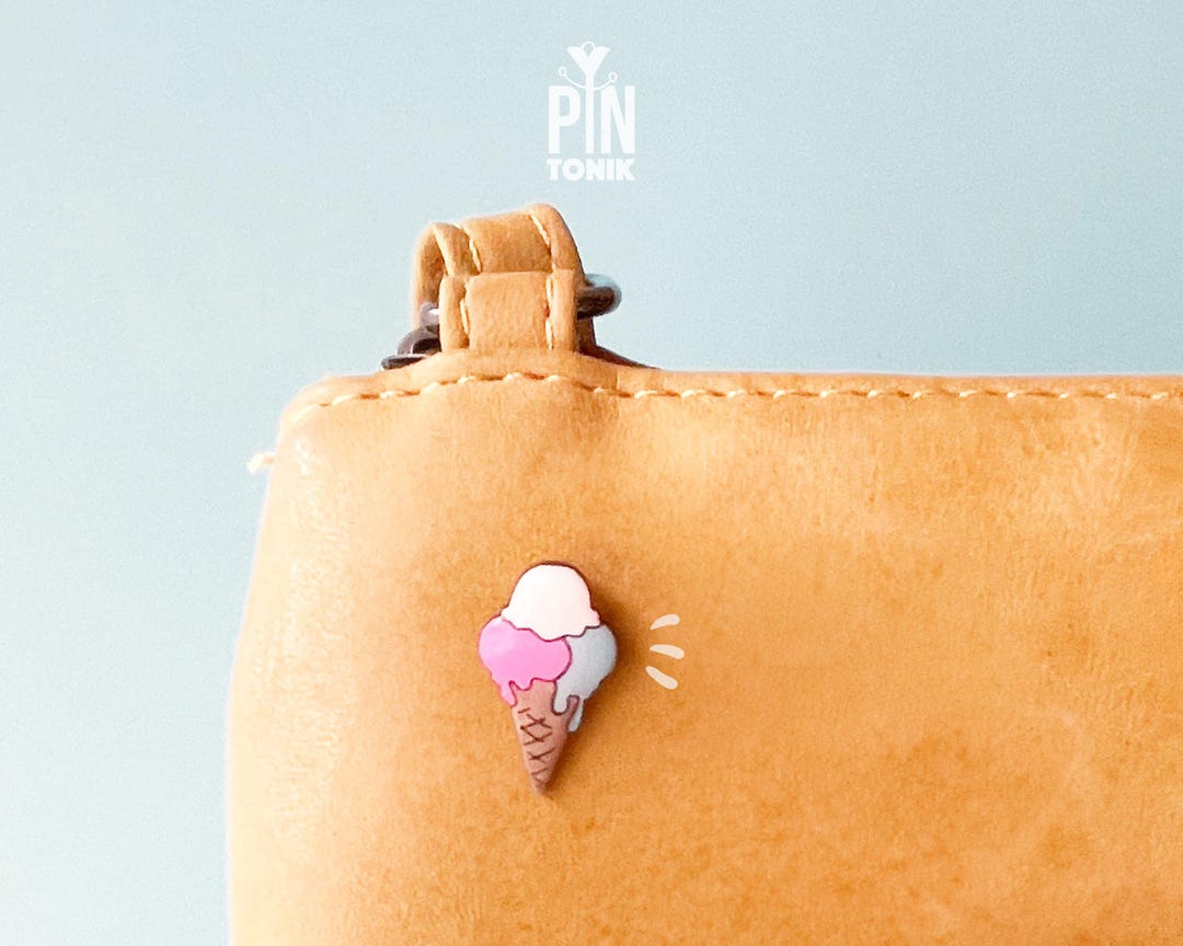 Gelato Pin - Italian Ice Cream Brooch - Miniature Food Lapel Pin or Ita ...