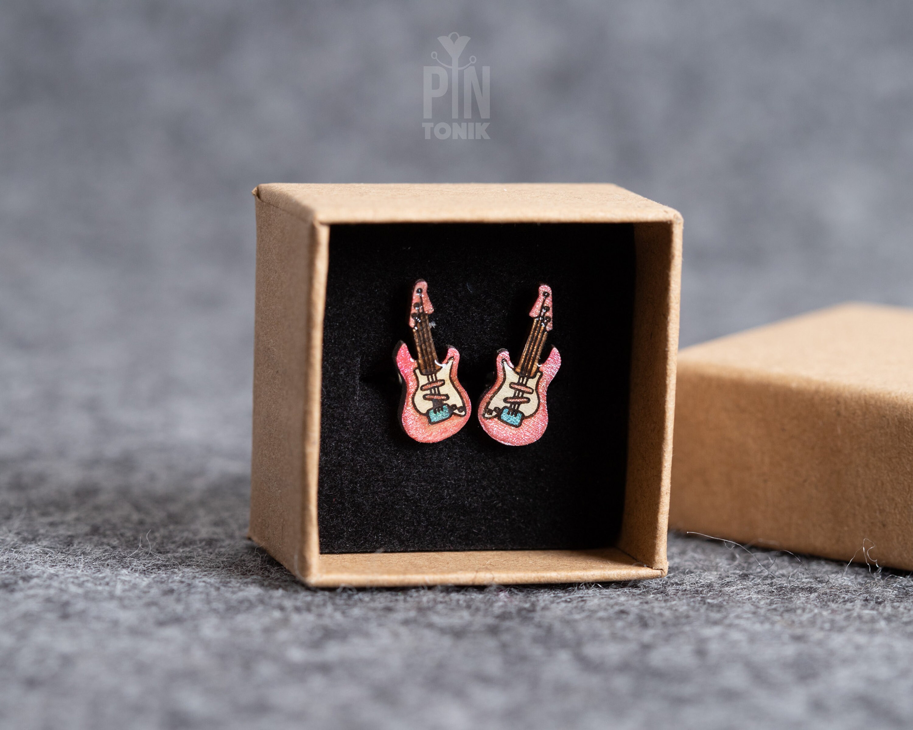 Electric Guitar Funky Earrings Statement Music Lover Jewelry Quirky ...