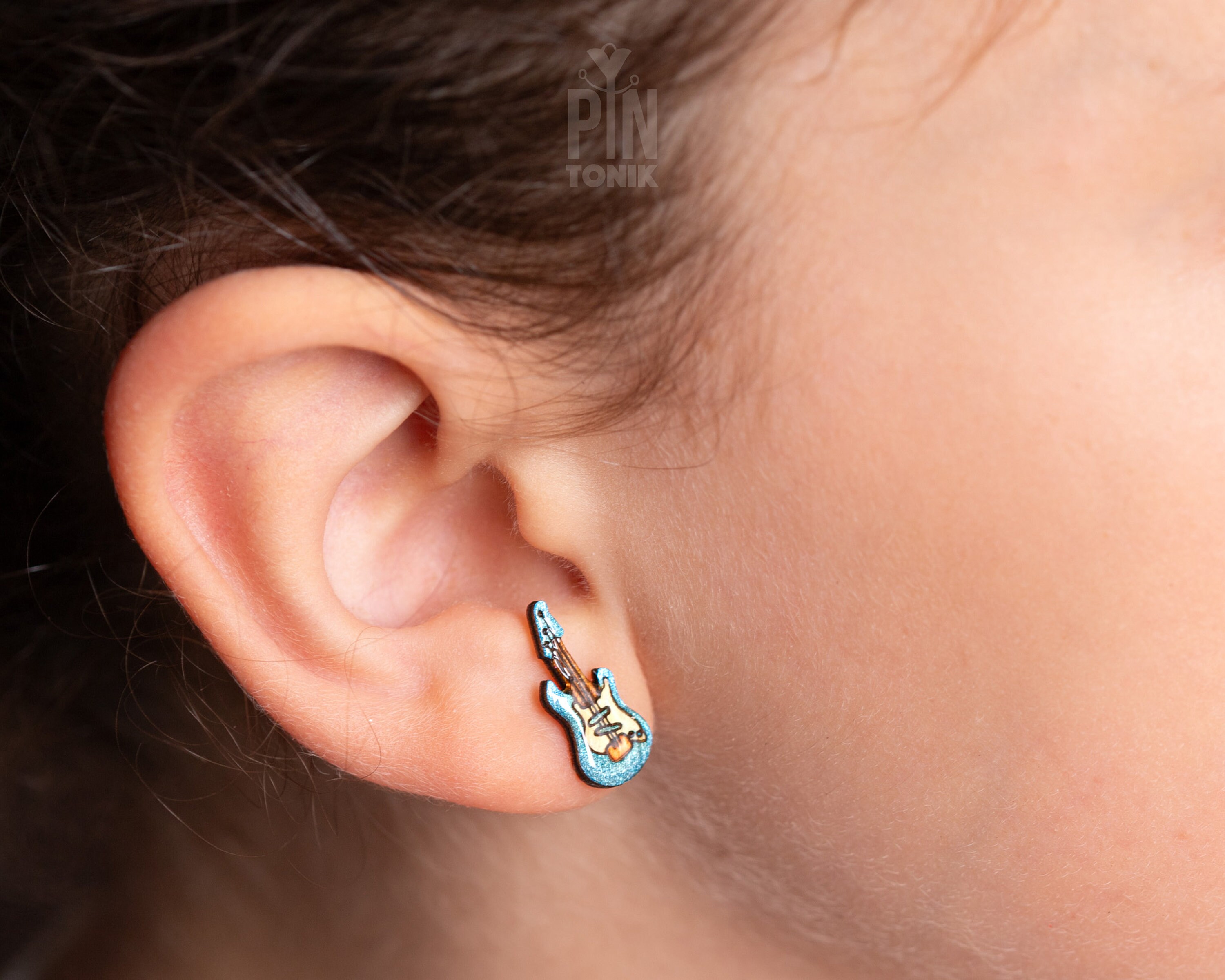 Electric Guitar Funky Earrings Statement Music Lover Jewelry Quirky ...