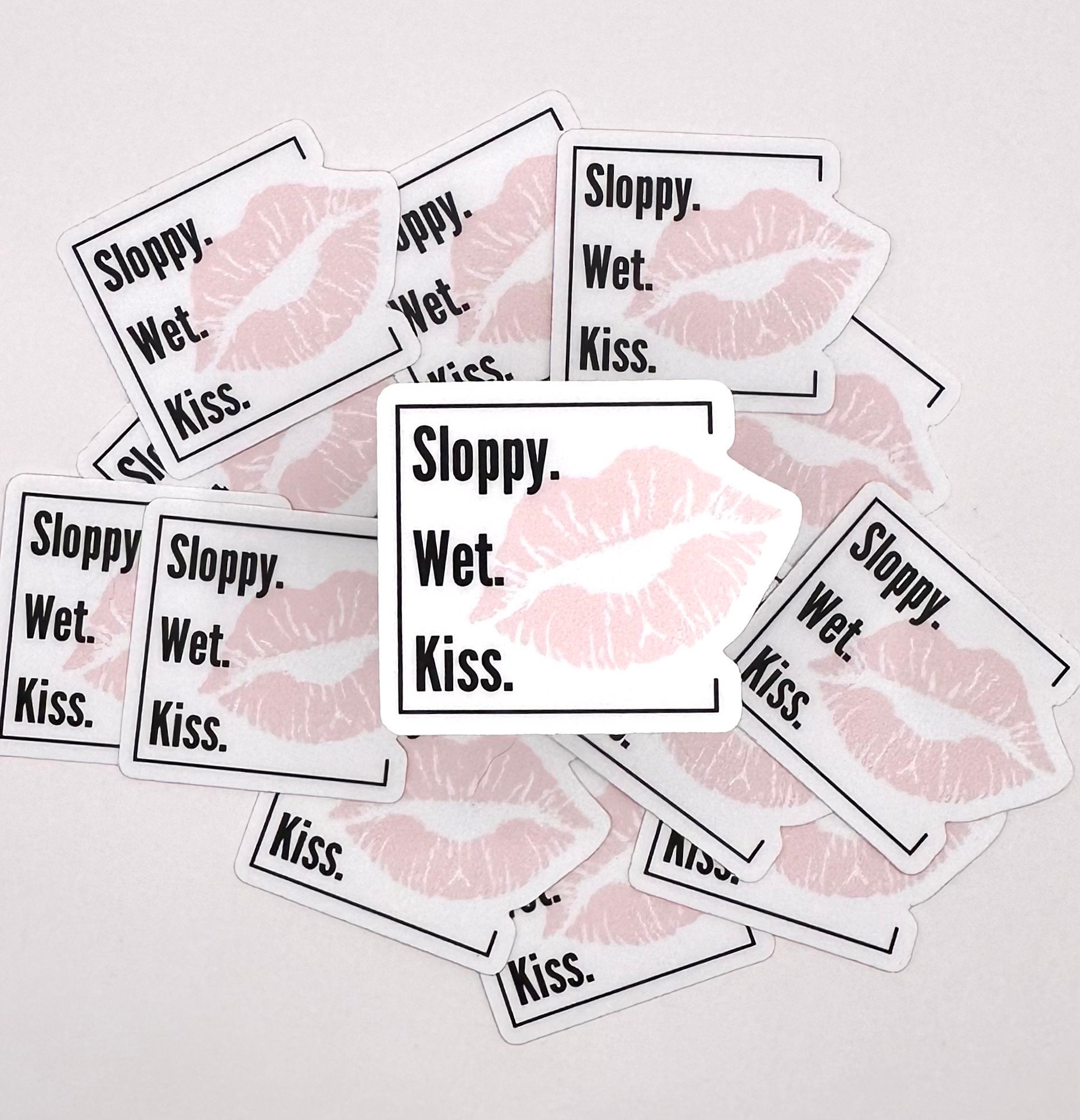 Sloppy Wet Kiss Sticker | Sinful Sticker Shop - Etsy