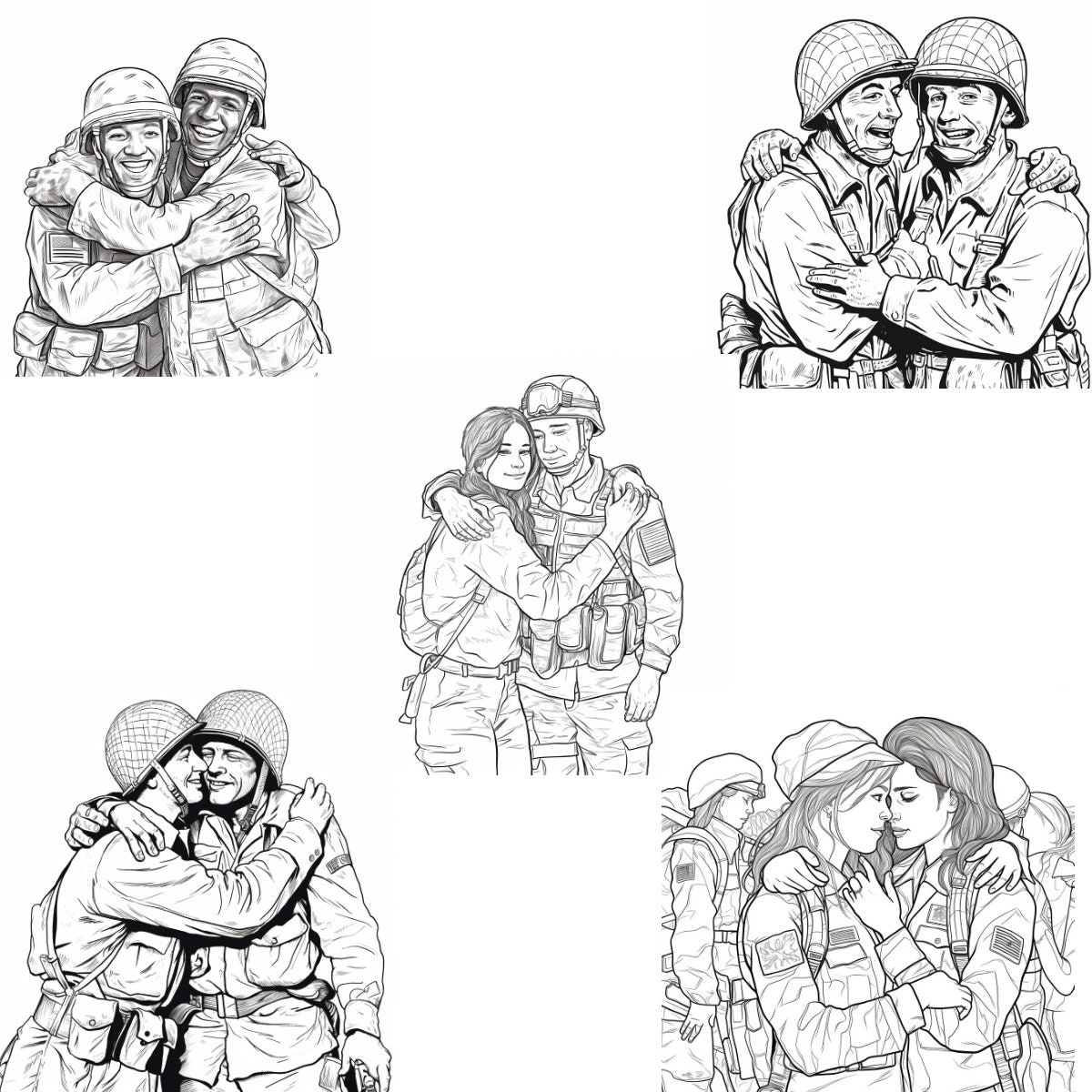 500 Coloring Pages, Military, Veterans Day for Adults and Kids ...