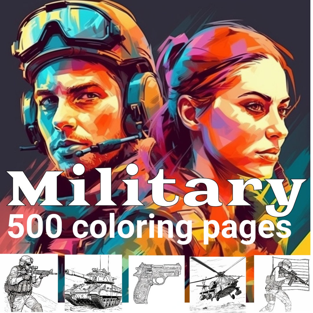 500 Coloring Pages, Military, Veterans Day for Adults and Kids ...