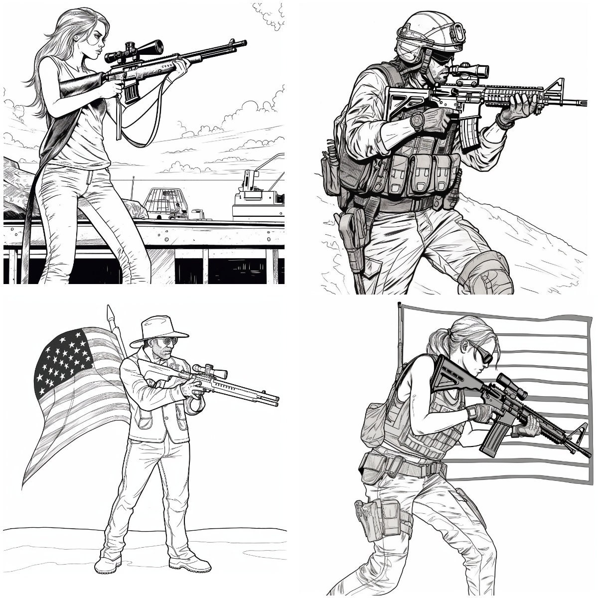 500 Coloring Pages, Military, Veterans Day for Adults and Kids ...