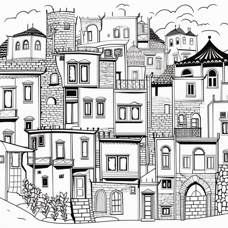 100+ Coloring Pages for Adult and Kids, My Little Town, Digital ...