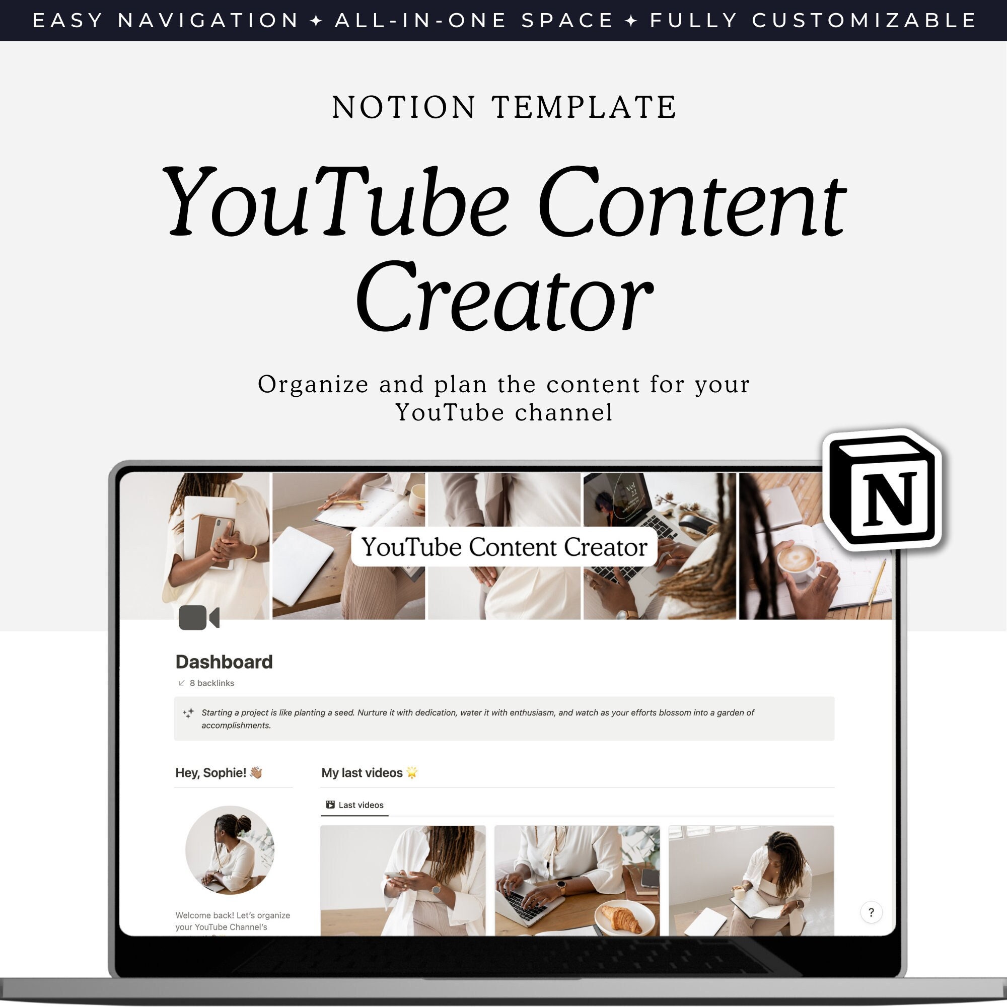 Notion Template for Youtube Content Creators Notion Template for ...