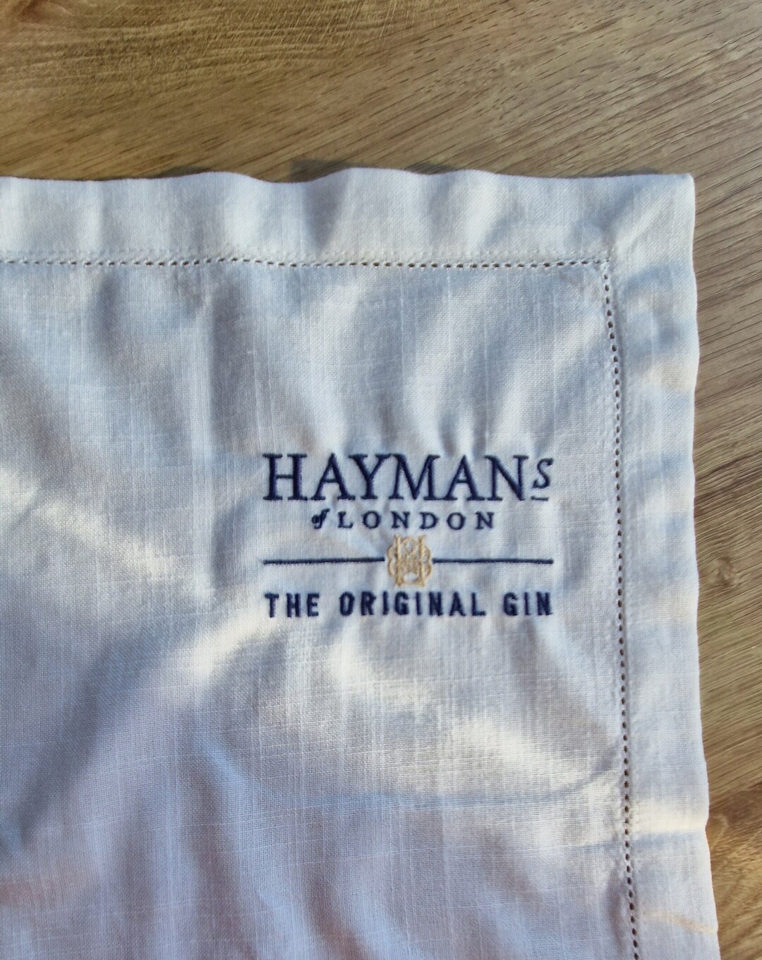 Personalised Embroidered Custom Logo White Linen Napkins 45cm Events ...