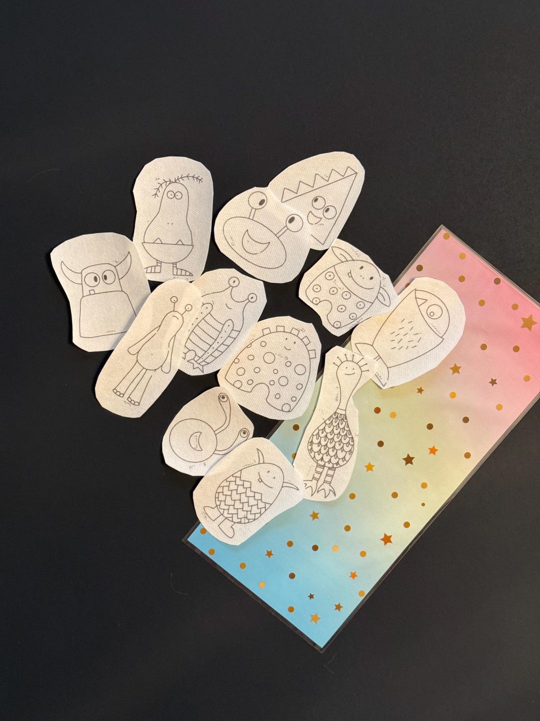 Playful Goofy Monster Stick and Stitch Embroidery Transfer Stabilizer ...