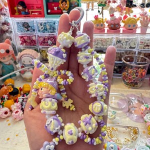 Handmade Keychain With Popmart Characters Skullpanda Dimoo Labubu ...