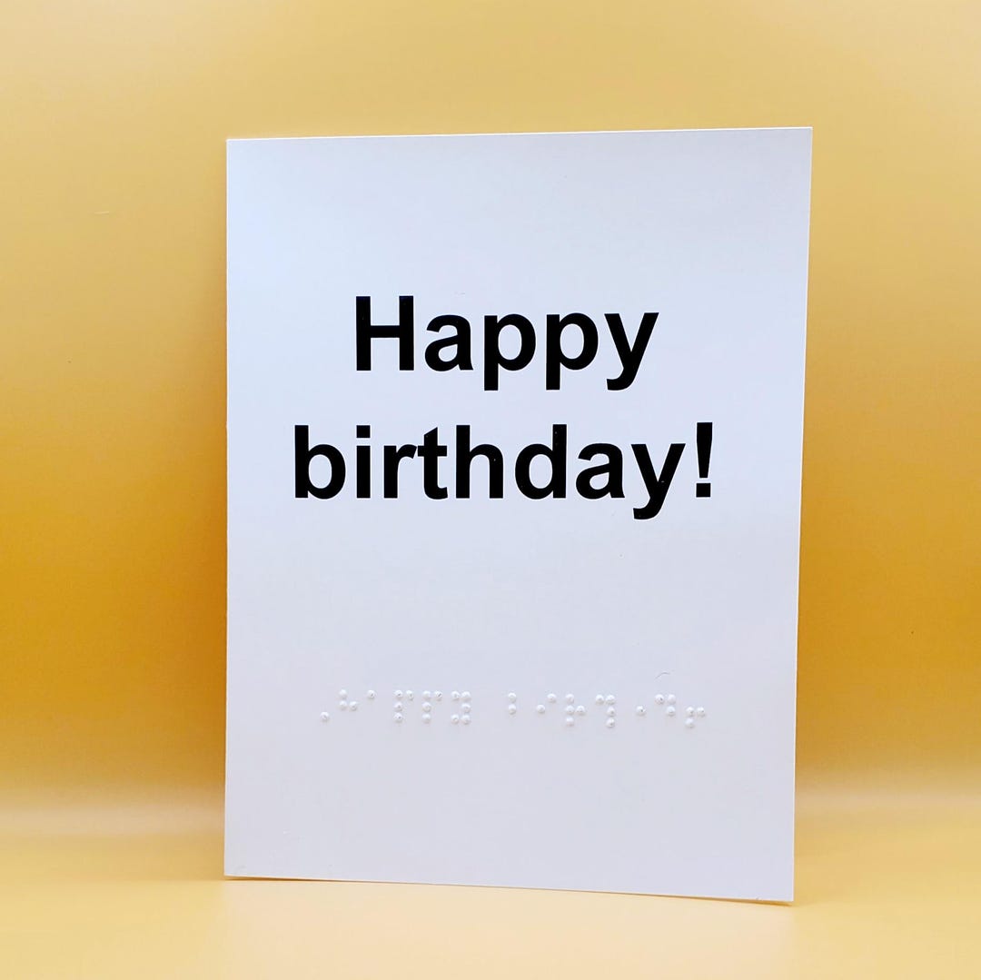 Custom Large Print Greeting Card With Optional Braille - Etsy