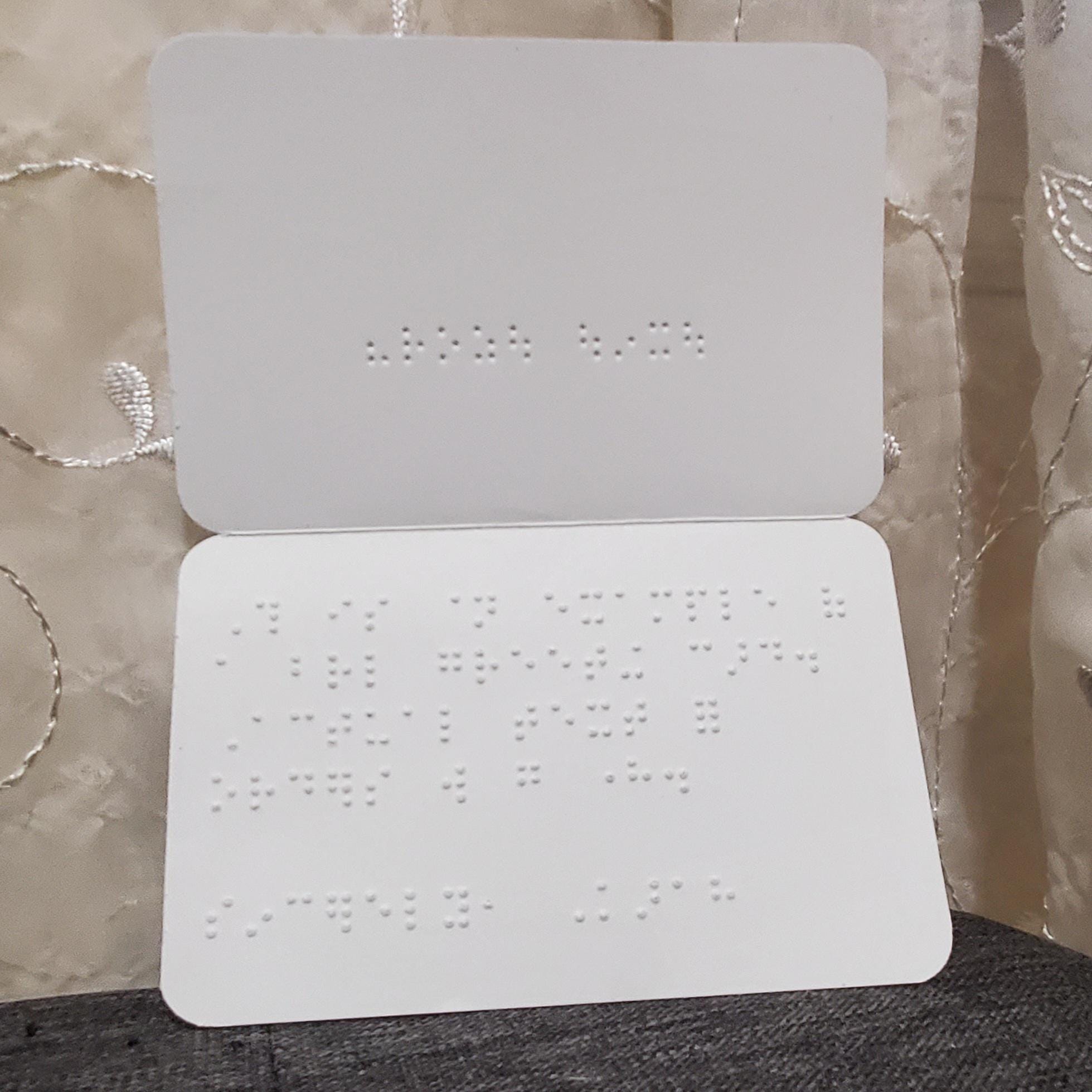 Custom Braille Greeting Card, Plain, All-occasion - Etsy